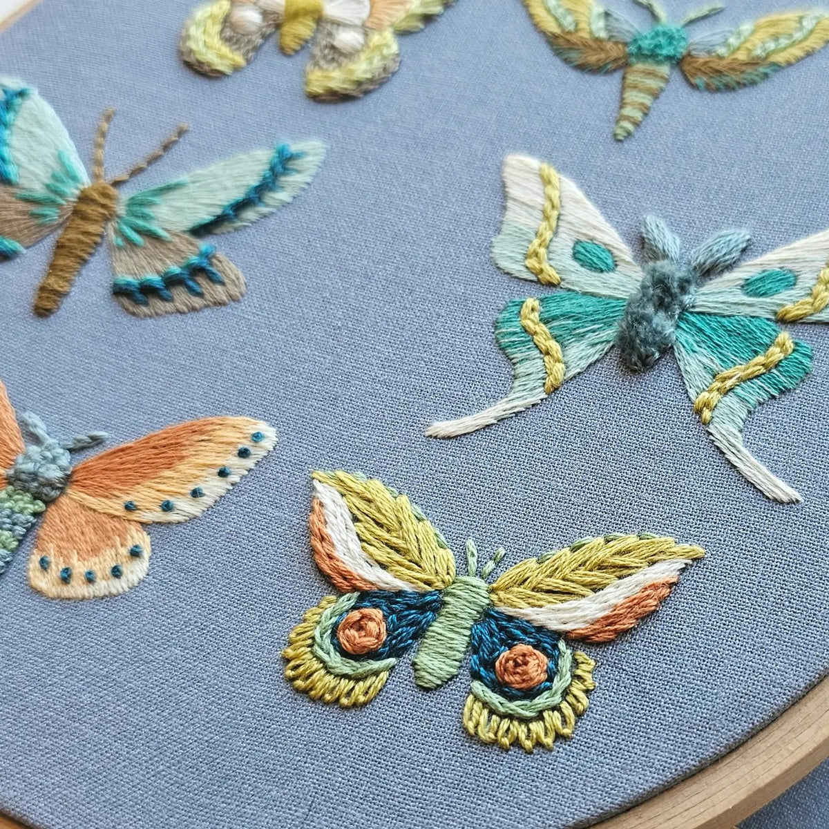 Moth Sampler Embroidery Kit – Piece O' Cake Designs